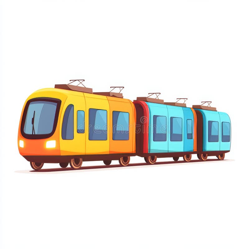 An Image Showcases a Colorful Train Engine, Complete with a Yellow ...