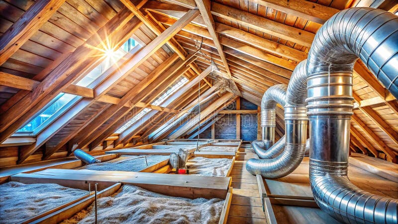 Superior Attic Ventilation System SilverInsulated Pipes for Enhanced ...