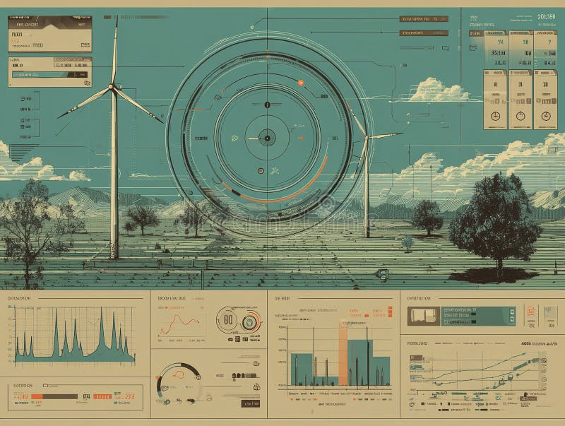 Image Showcases a Concept Integrating Renewable Energy and Data ...