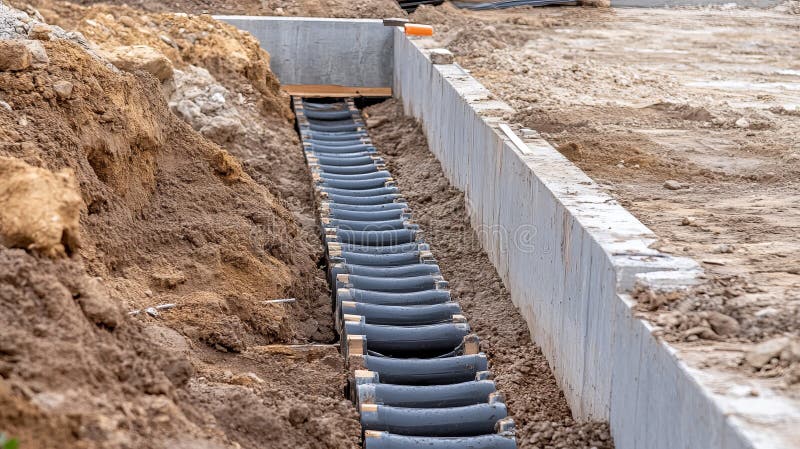 Construction of a Modern Rainwater Harvesting System in Progress at a ...