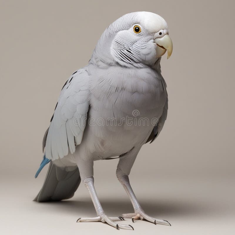 Stylish Gray Conure: a Bird with Bright Eyes Stock Illustration ...