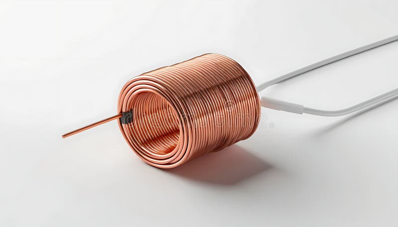 Copper Coil. Copper Wire Wound on a Coil Stock Photo - Image of tool ...