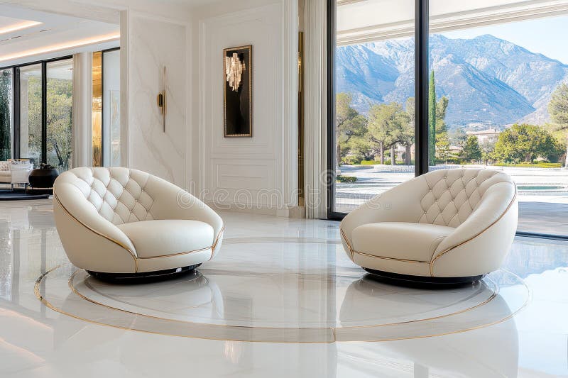 Cozy Corner: Interior with Two Comfortable Armchairs for Relaxation ...