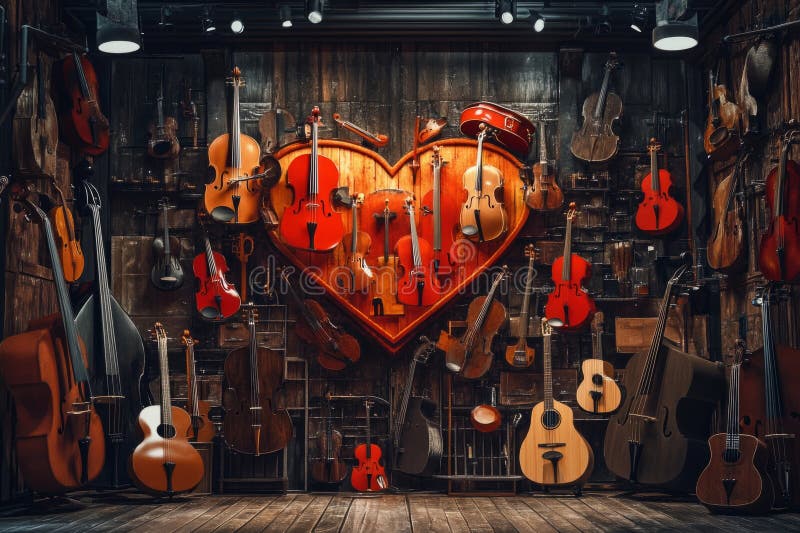 A Vibrant Collection of String Instruments Arranged Artistically. the ...