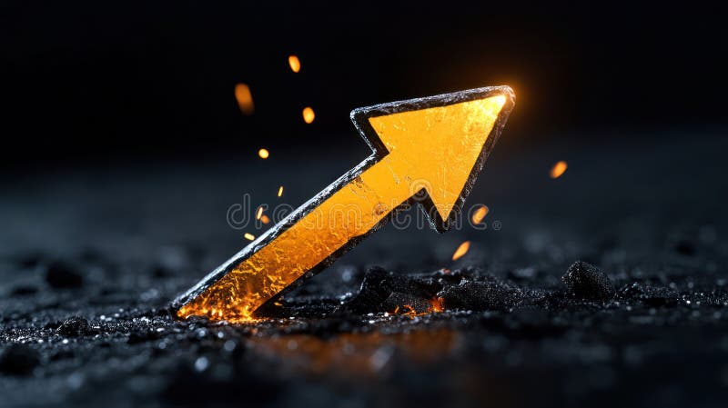 Downward Arrow Paper Craft Background for Business Presentations Stock ...