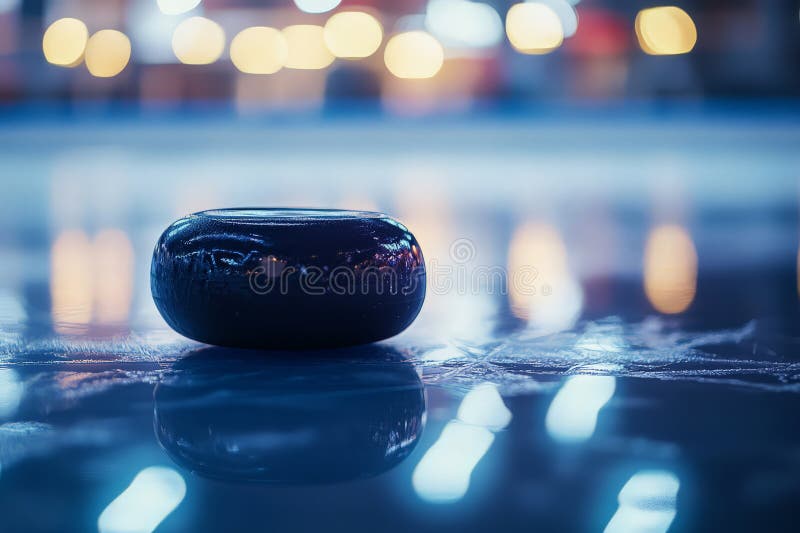 Close-Up of a Curling Stone Stock Illustration - Illustration of ...