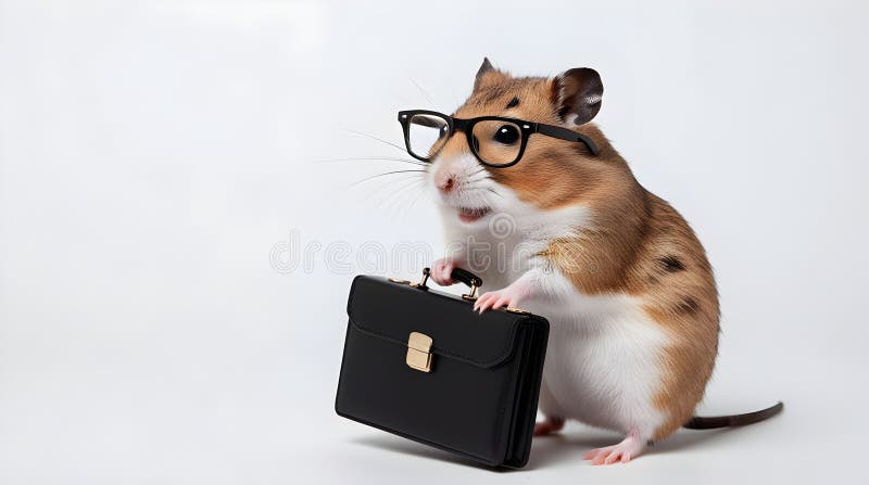 Adorable Rat with an Intelligent Look on a White Background Stock ...