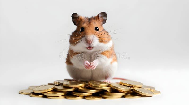 Charming Rat with a Wise Face, White Background Stock Illustration ...