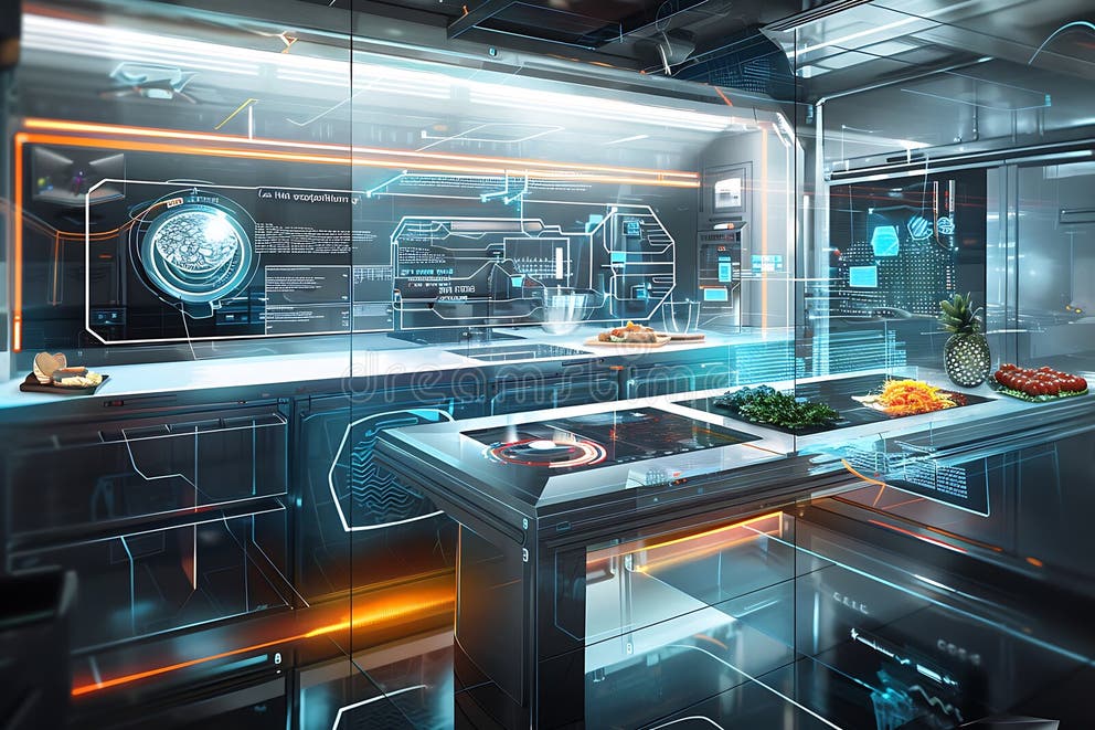 Futuristic Smart Kitchen Design with Advanced Technology Integration ...