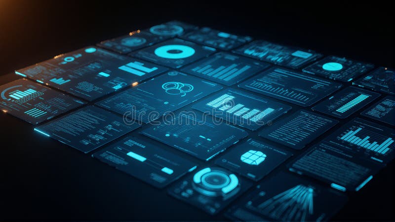 Advanced Futuristic Interface: the Future of Data Visualization Stock ...