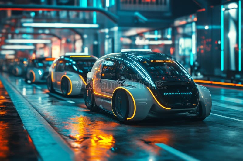 Futuristic Urban Transportation System Stock Illustration ...