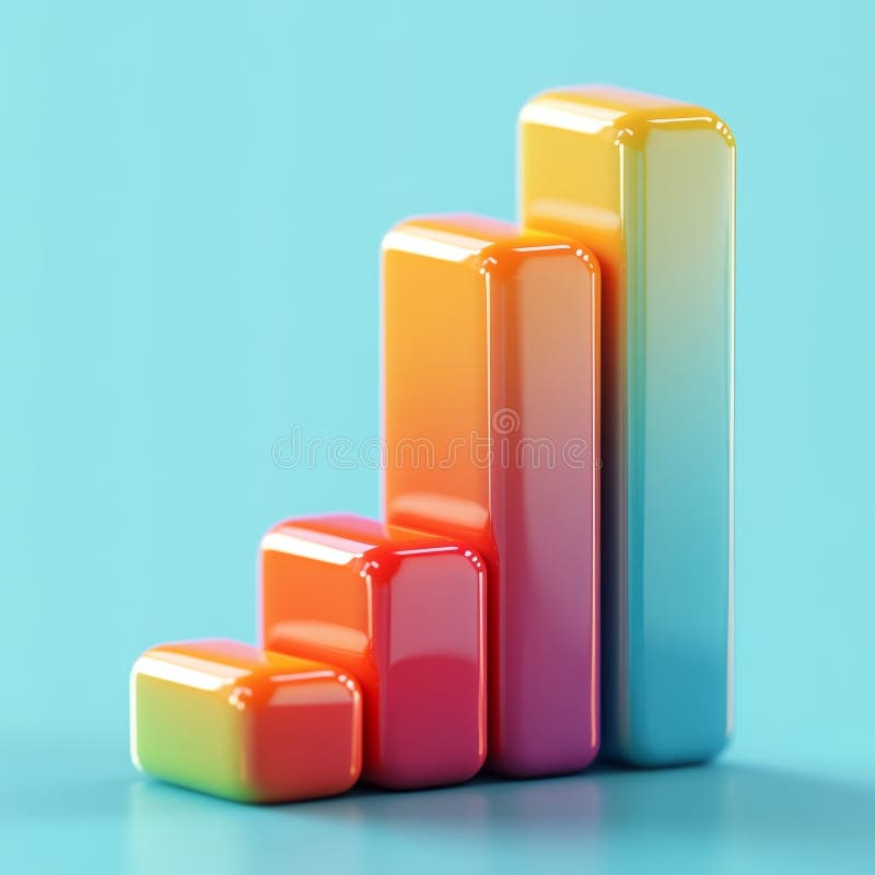 Colorful Upward Trend stock illustration. Illustration of increase ...