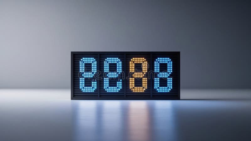 LED Digital Display 8888 stock illustration. Illustration of timer ...