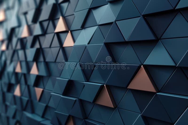 Blue Triangular Geometric Texture: Dark Abstract Background for Web ...