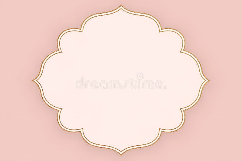 Elegant Pink and Gold Decorative Frame Design Stock Illustration ...