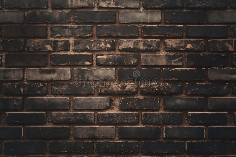 Dark Aged Brick Wall Texture Background Stock Illustration ...