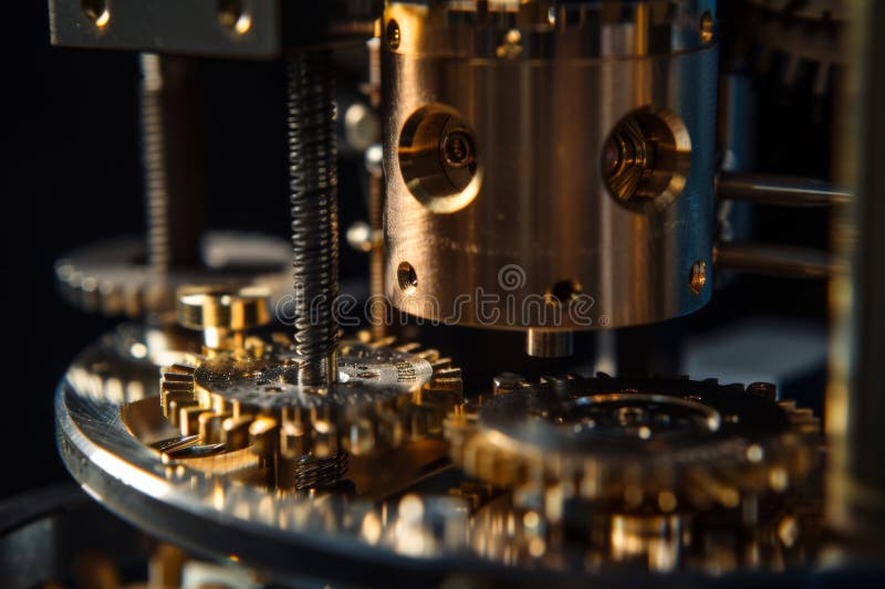Intricate Mechanical Device Close-Up Stock Illustration - Illustration ...