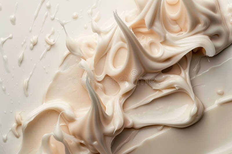 Hyper Realistic Cream Texture Close-Up Stock Illustration ...