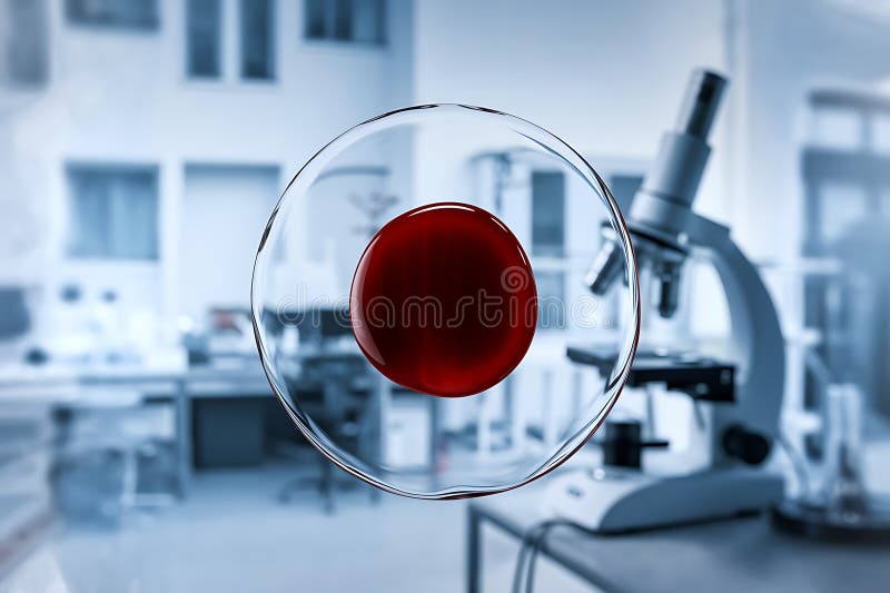 Microscopic View of a Single Blood Cell in a Laboratory Setting Stock ...