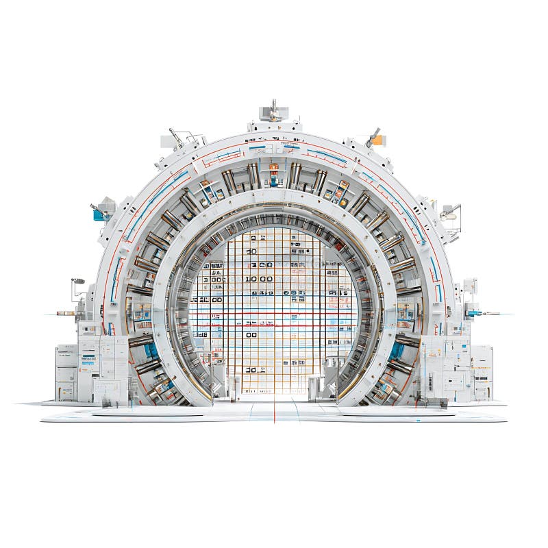 Futuristic Circular Machine a Detailed 3D Render of Advanced Technology ...