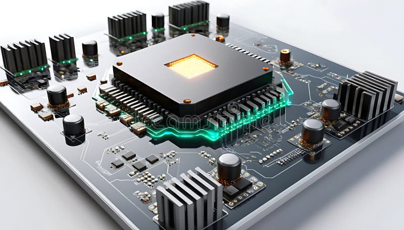 AI-Generated Motherboard stock photo. Image of advanced - 374000554