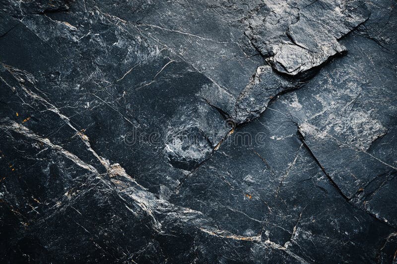 Detailed Dark Gray Stone Texture with Natural Cracks and Patterns on ...