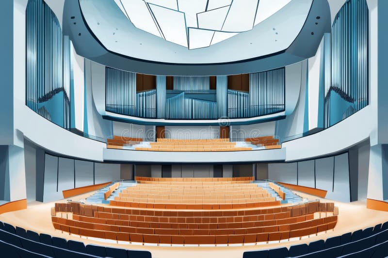 Modern Concert Hall Illustration Stock Illustration - Illustration of ...