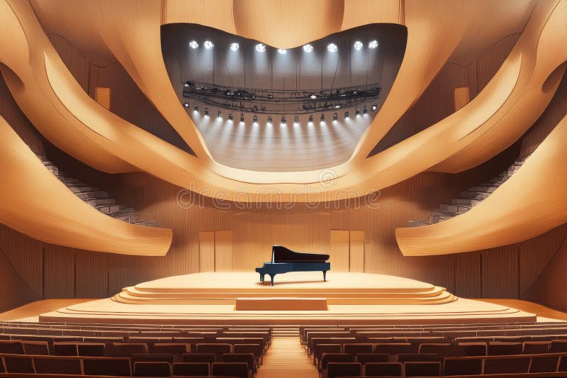 Modern Concert Hall Illustration Stock Illustration - Illustration of ...