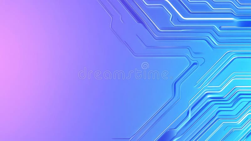 Futuristic Circuit Design with Vibrant Blue and Purple Gradients, AI ...