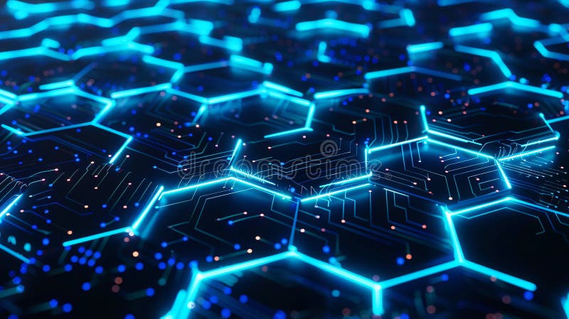 Seamless Interconnected Digital Network Background. Technology Concept ...