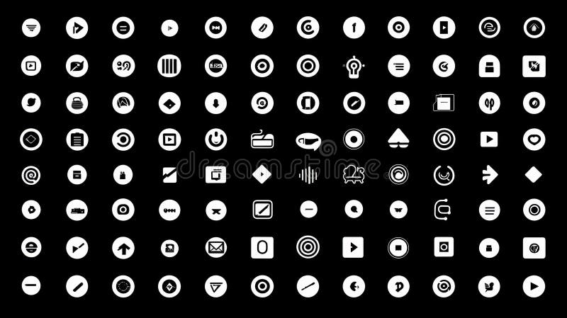 AI-Generated Icon Set stock illustration. Illustration of folder ...