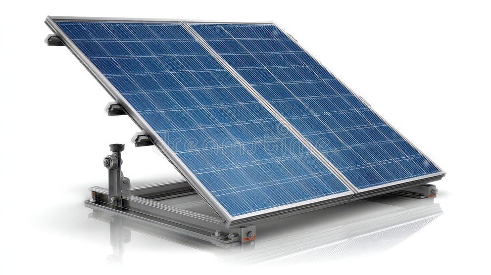 Dual Solar Panel System stock illustration. Illustration of handrail ...