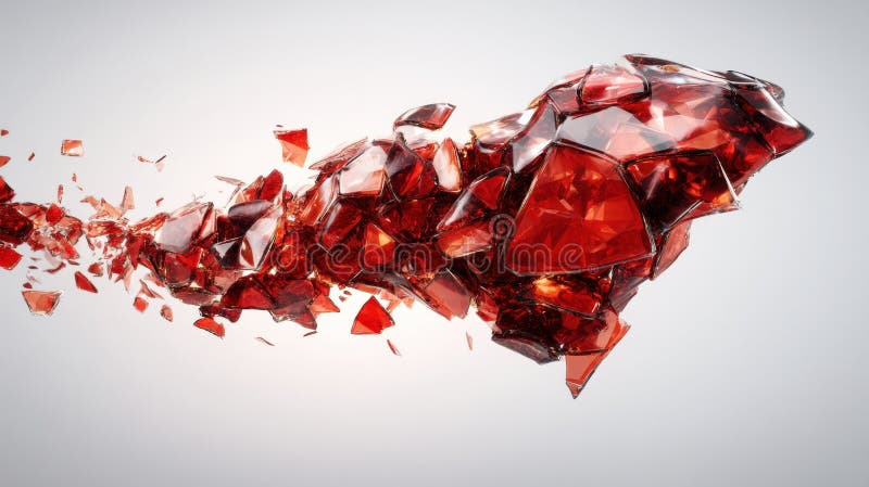 Shattered Red Crystal stock illustration. Illustration of color - 375985246