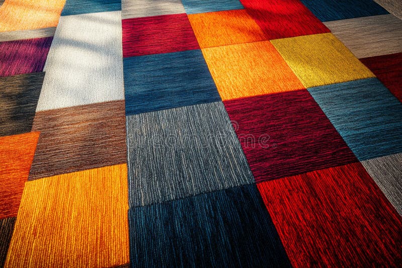 Versatile Colorful Carpet Tile Arrangement Stock Illustration ...