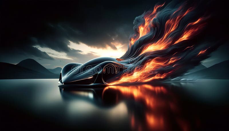 The Image Showcases a Dynamic and Stylized Concept Design of a ...