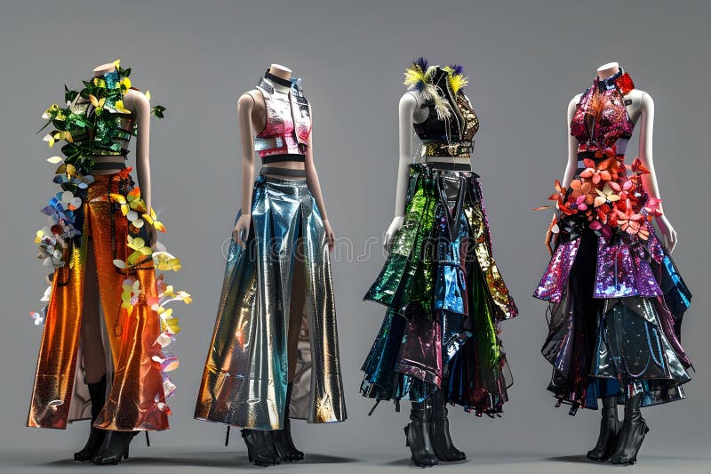 Eclectic Boho Lounge Fashion Presentation with Futuristic Metallic ...