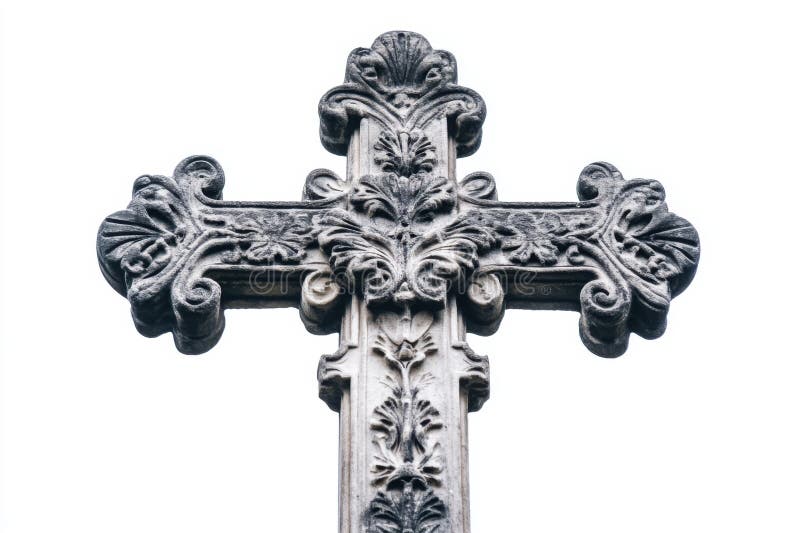 A Beautifully Detailed Ornate Cross Stands Prominently Against a Soft ...