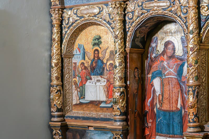 This Image Showcases an Elaborate Eastern Orthodox Iconostasis ...