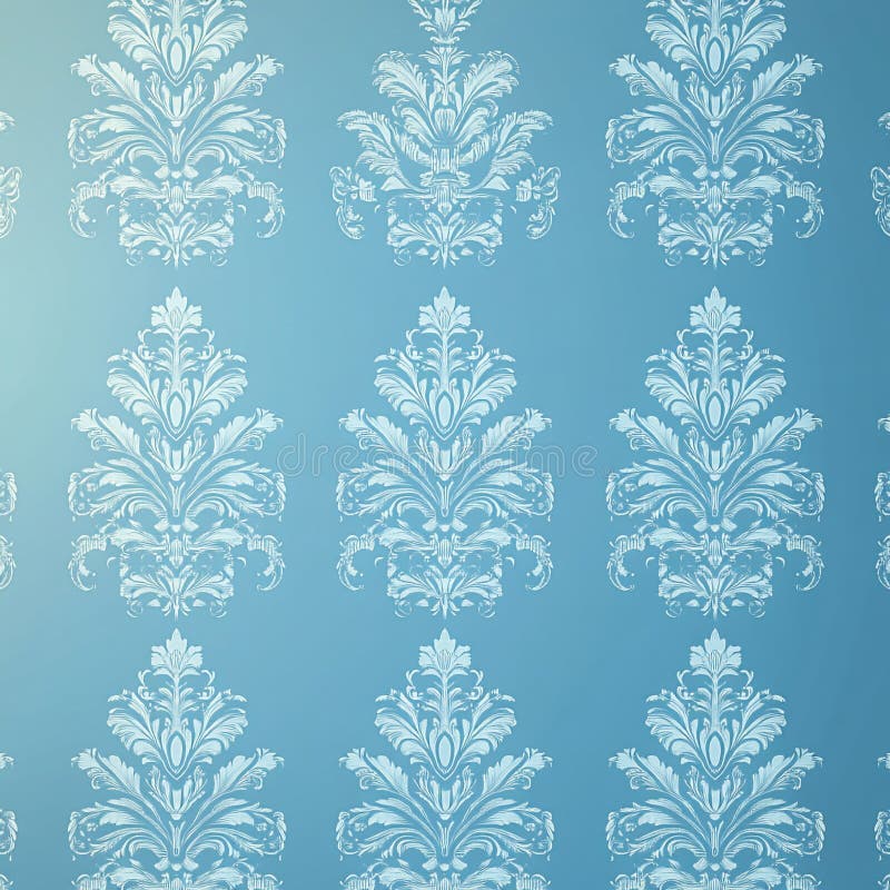 Elegant Light Blue Damask Wallpaper Texture Background Vintage Floral ...