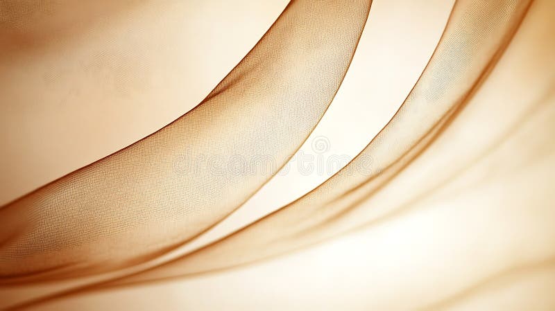 Elegant Brown Fabric Draped in Soft Curves Stock Image - Image of beige ...