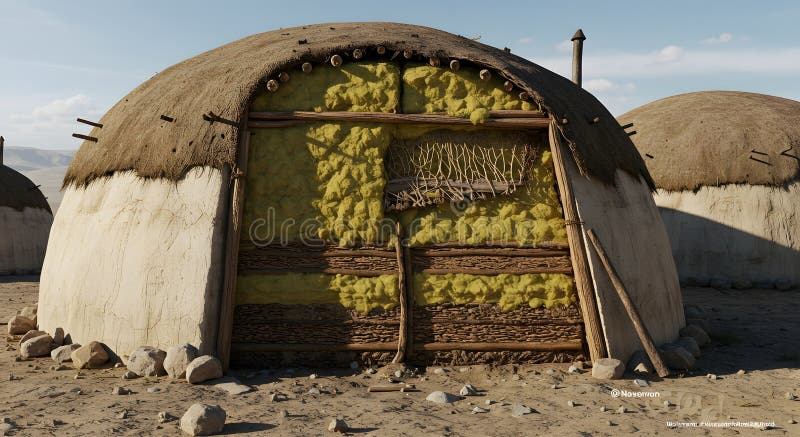Ancient Dome-Shaped House Exterior, Traditional Mud Brick Construction ...