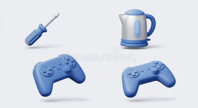 AI-Generated 3D Icons stock illustration. Illustration of simple ...