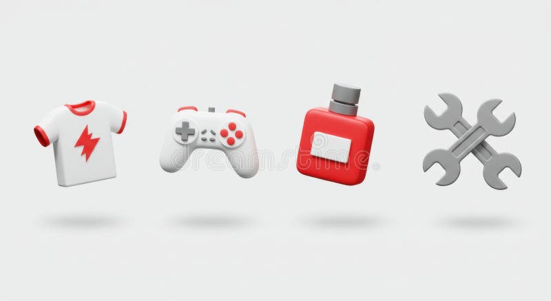 AI-Generated 3D Icons stock illustration. Illustration of clothing - 375959460