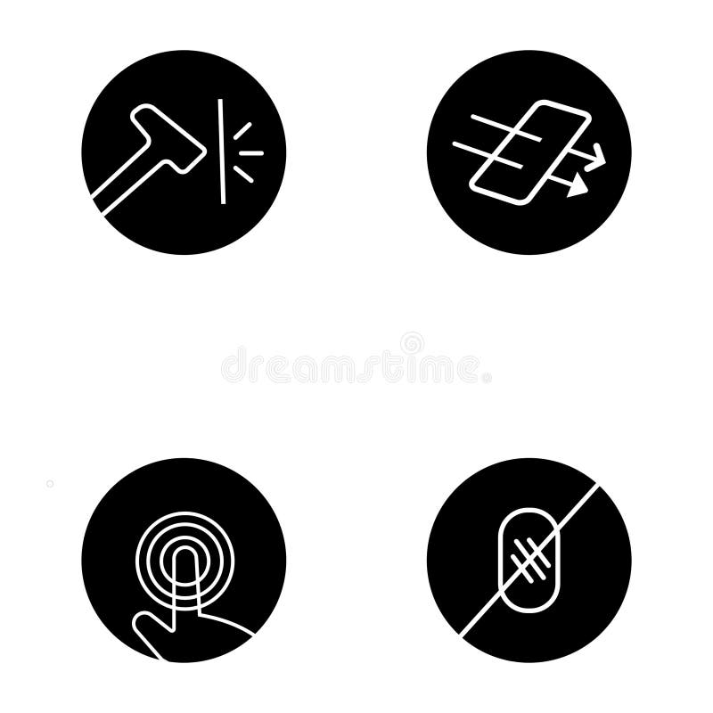 Safety and Interaction Icons for User-Friendly UI Design. Stock Vector ...