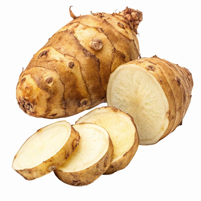 Fresh Sunchoke Vegetable with Whole and Sliced Cross Sections on ...