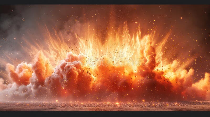 Frontal View of Explosive Border Isolated on Background Stock ...