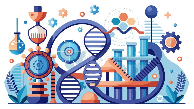 The Image Showcases a Futuristic Concept of Genetic Engineering ...