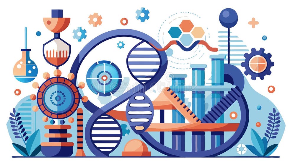 The Image Showcases a Futuristic Concept of Genetic Engineering ...