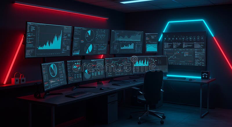 Cybersecurity Operations Center: AI-Generated Visualization of a Modern ...
