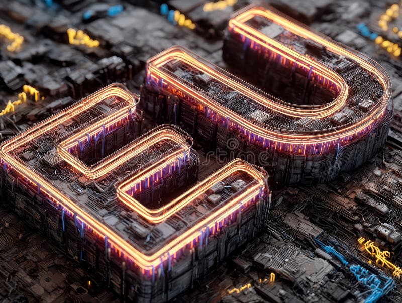 Image Showcases a Futuristic Design with Cool Written in Illuminated ...